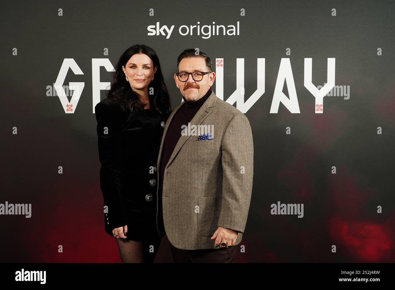 Aisling Bea and Nick Frost attending the UK premiere of Get Away, at ...