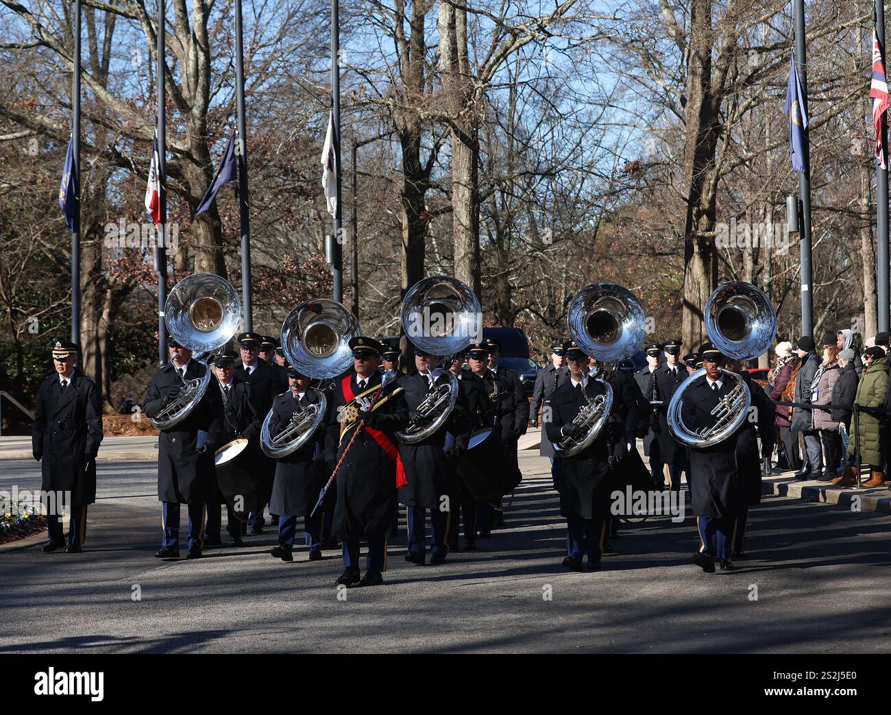New York, United States. 07th Jan, 2025. The 282D Army Band from Ft ...