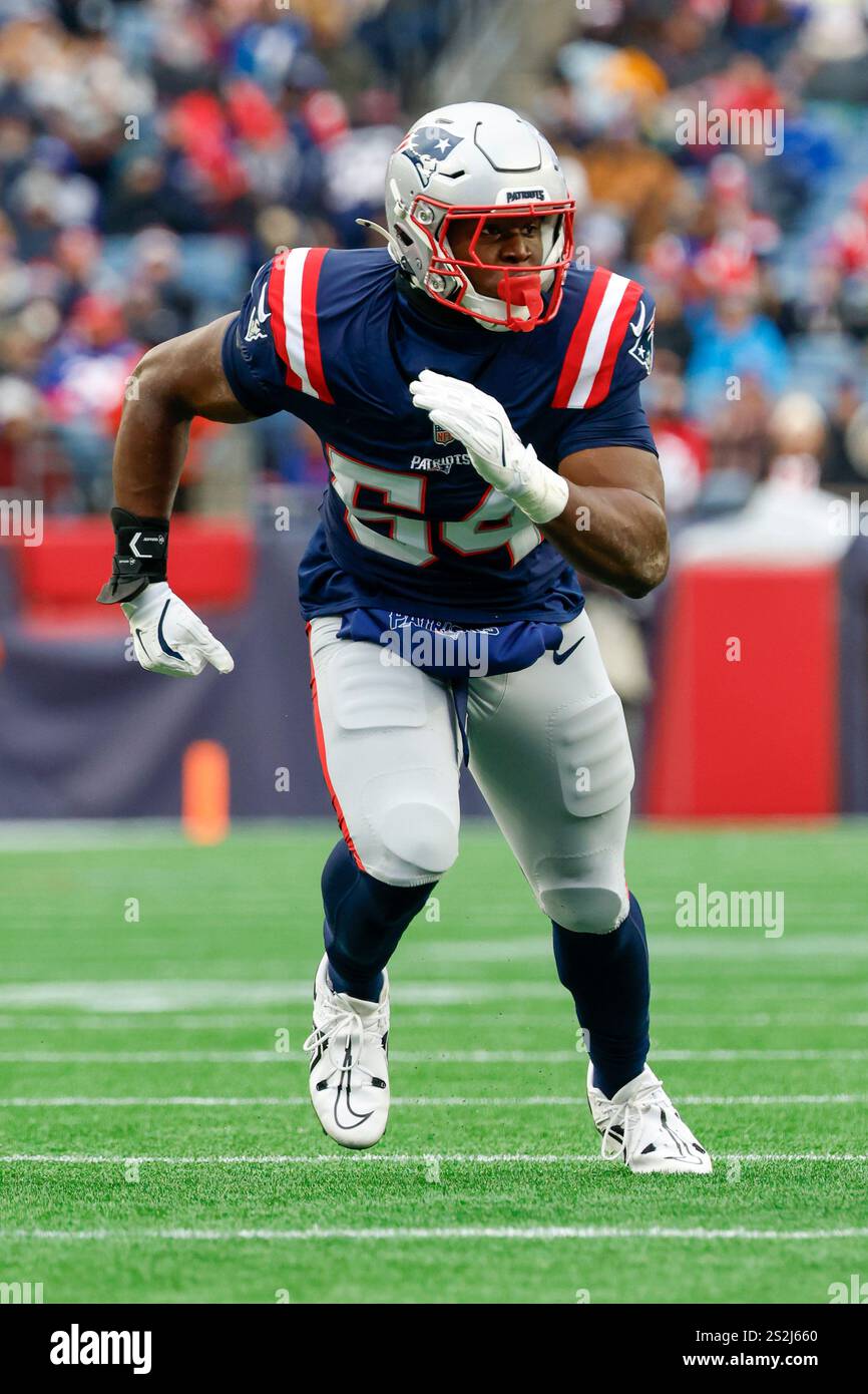 New England Patriots defensive back Truman Jones (54) rushes during the ...