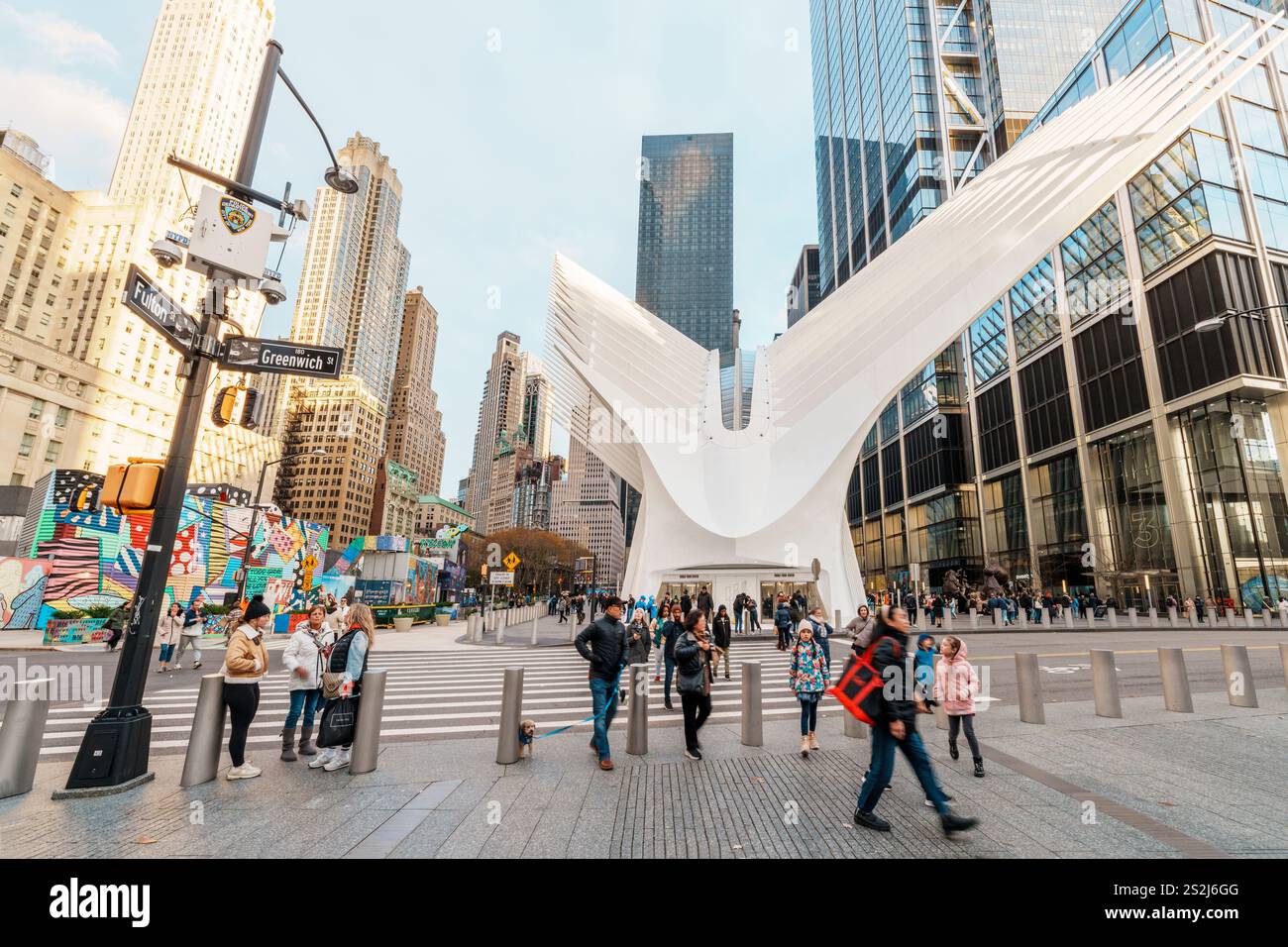 Oculus World Trade Center Station located at the 9/11 Ground Zero ...