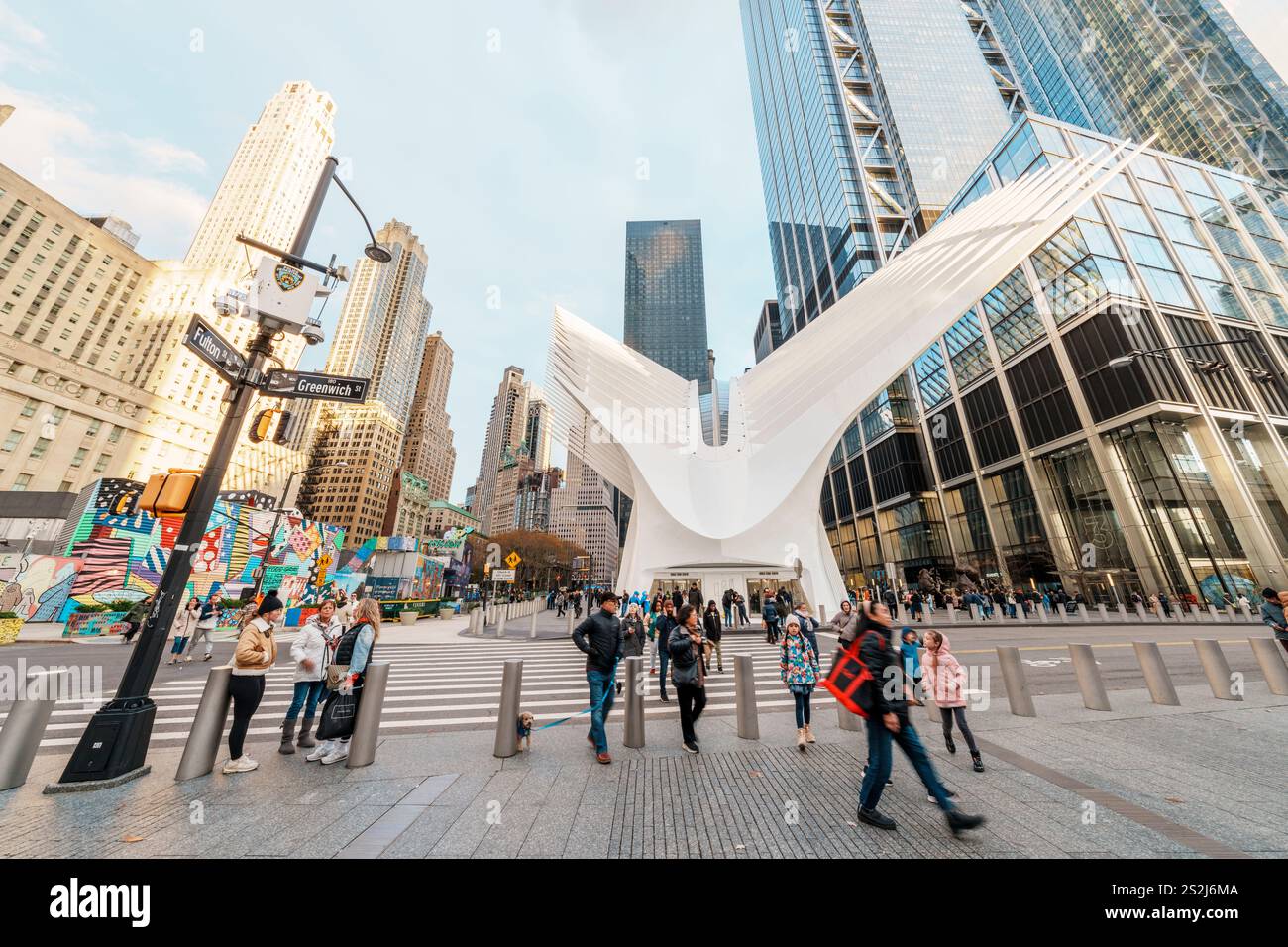 Oculus World Trade Center Station located at the 9/11 Ground Zero ...