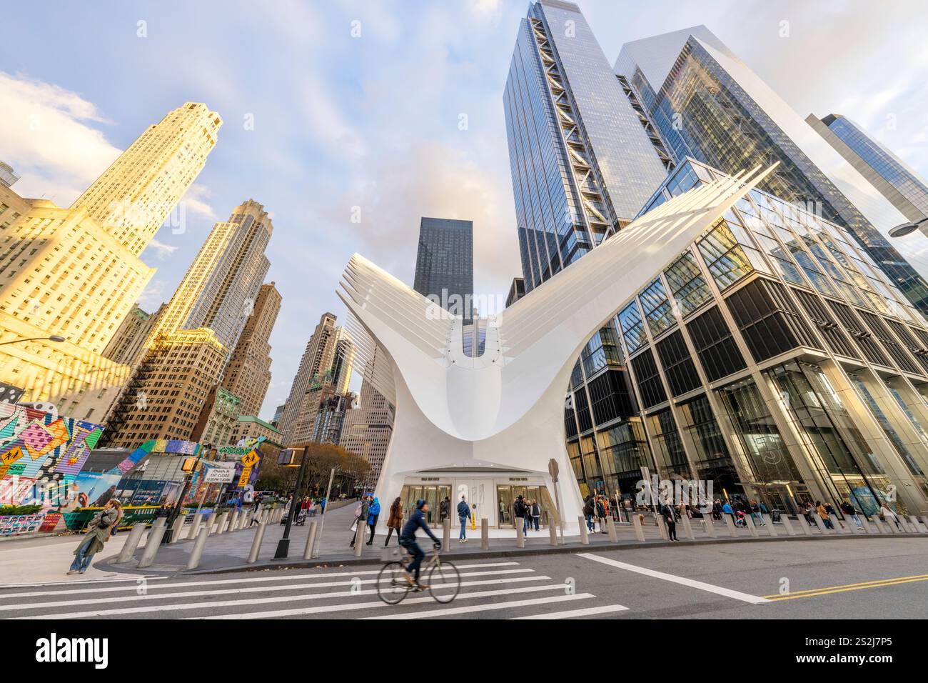 Oculus World Trade Center Station located at the 9/11 Ground Zero ...