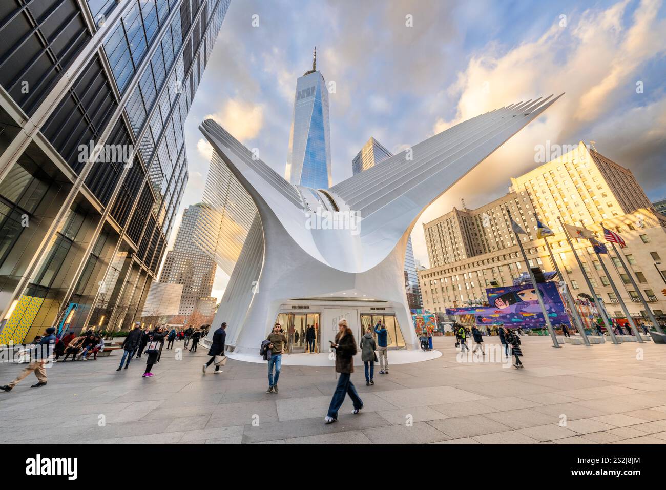 Oculus World Trade Center Station located at the 9/11 Ground Zero ...