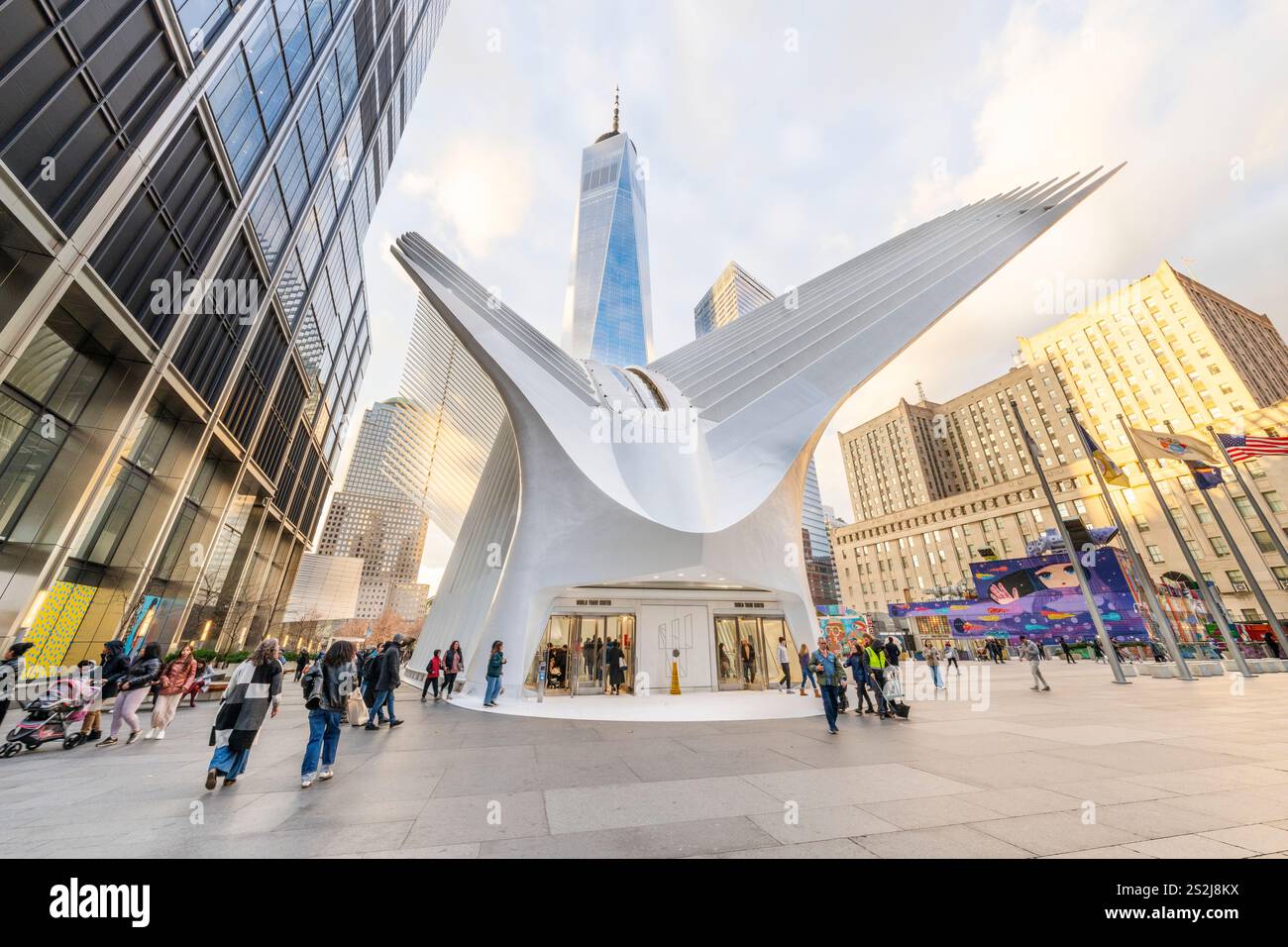 Oculus World Trade Center Station located at the 9/11 Ground Zero ...
