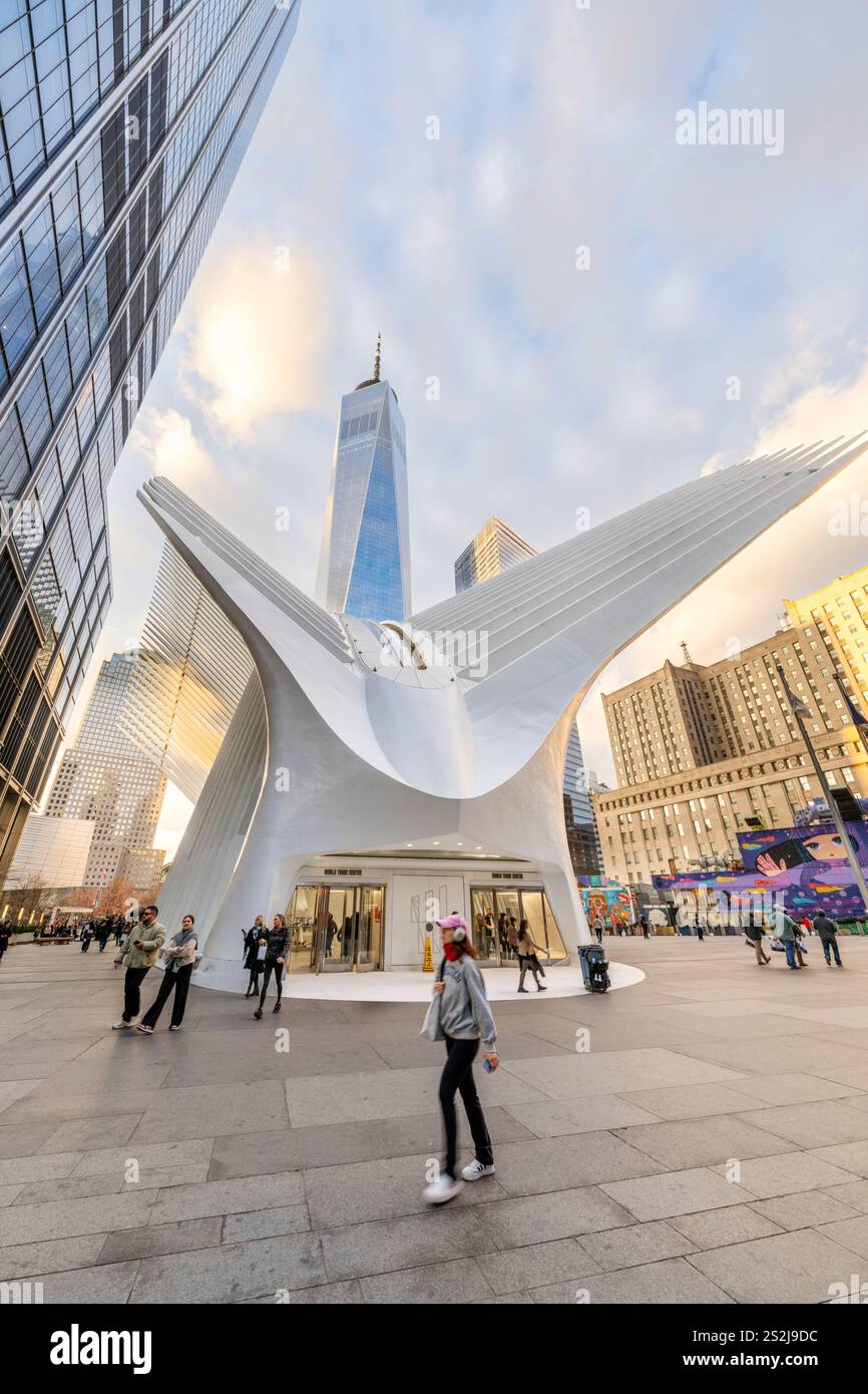 Oculus World Trade Center Station located at the 9/11 Ground Zero ...