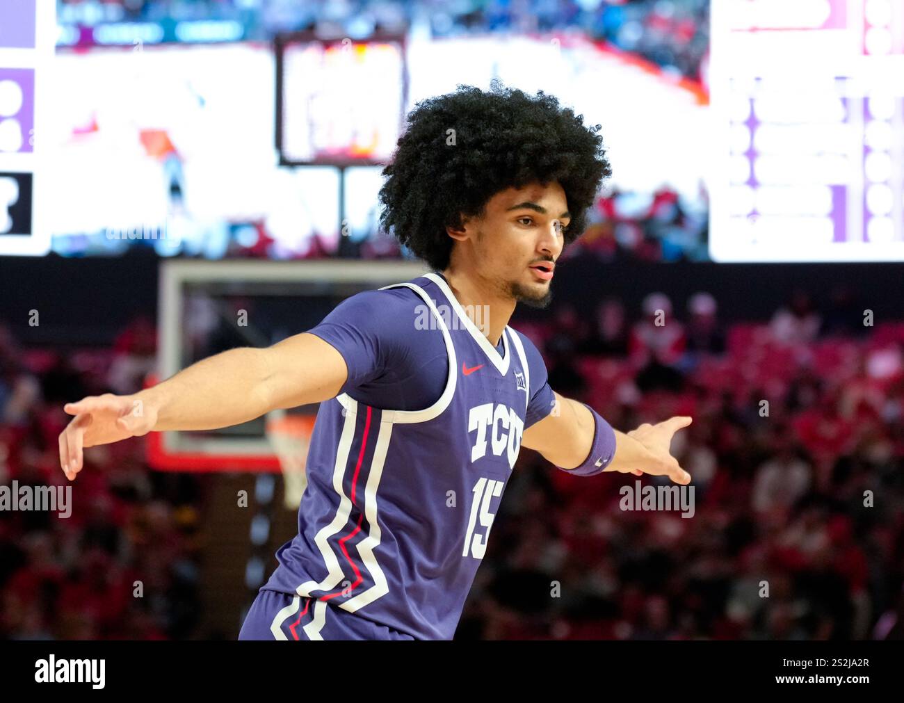 Houston, Texas, USA. 6th Jan, 2025. TCU forward DAVID PUNCH (15) during ...