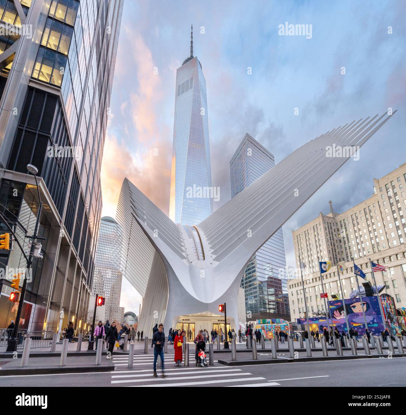 Oculus World Trade Center Station located at the 9/11 Ground Zero ...