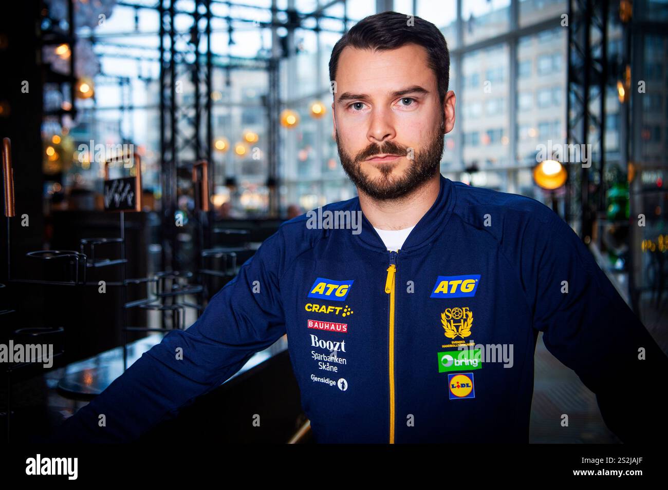 250107 Sebastian Karlsson under en pressträff med svenska ...