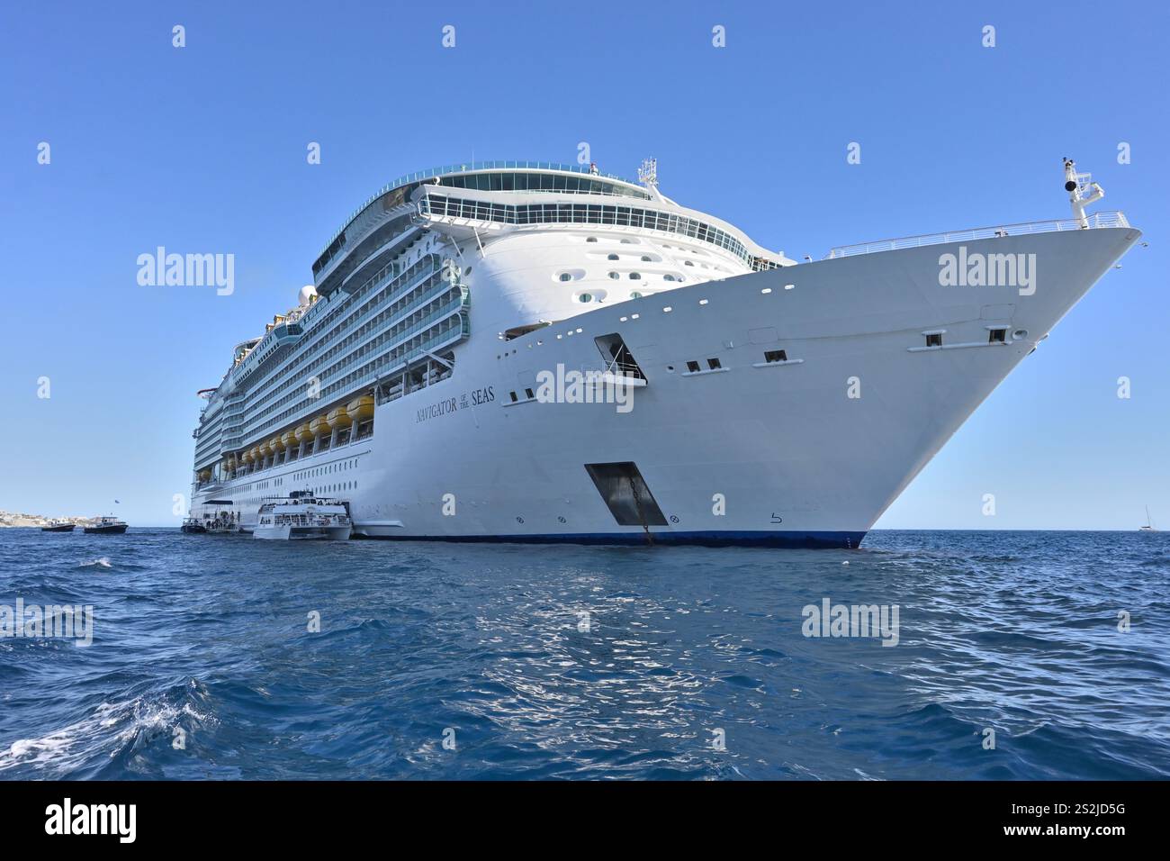 Royal Caribbean Cruise Ship “Navigator of the Seas” at anchor of the ...