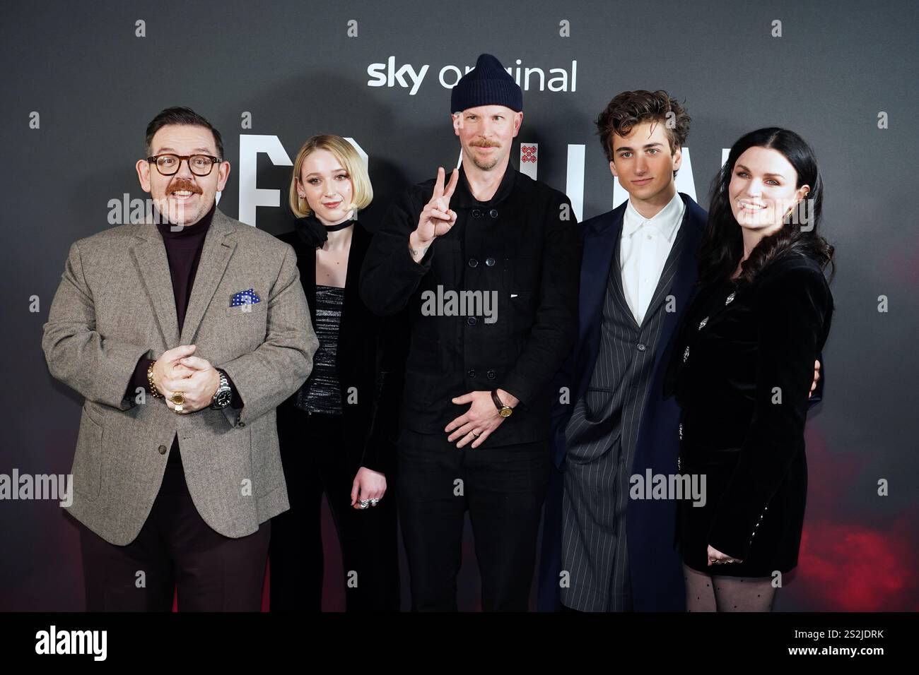 (left to right) Nick Frost, Maisie Ayres, Steffen Haars, Sebastian ...