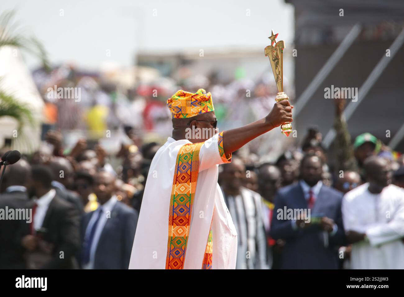 Accra, Greater Accra Region, Ghana. 7th Jan, 2025. President JOHN ...