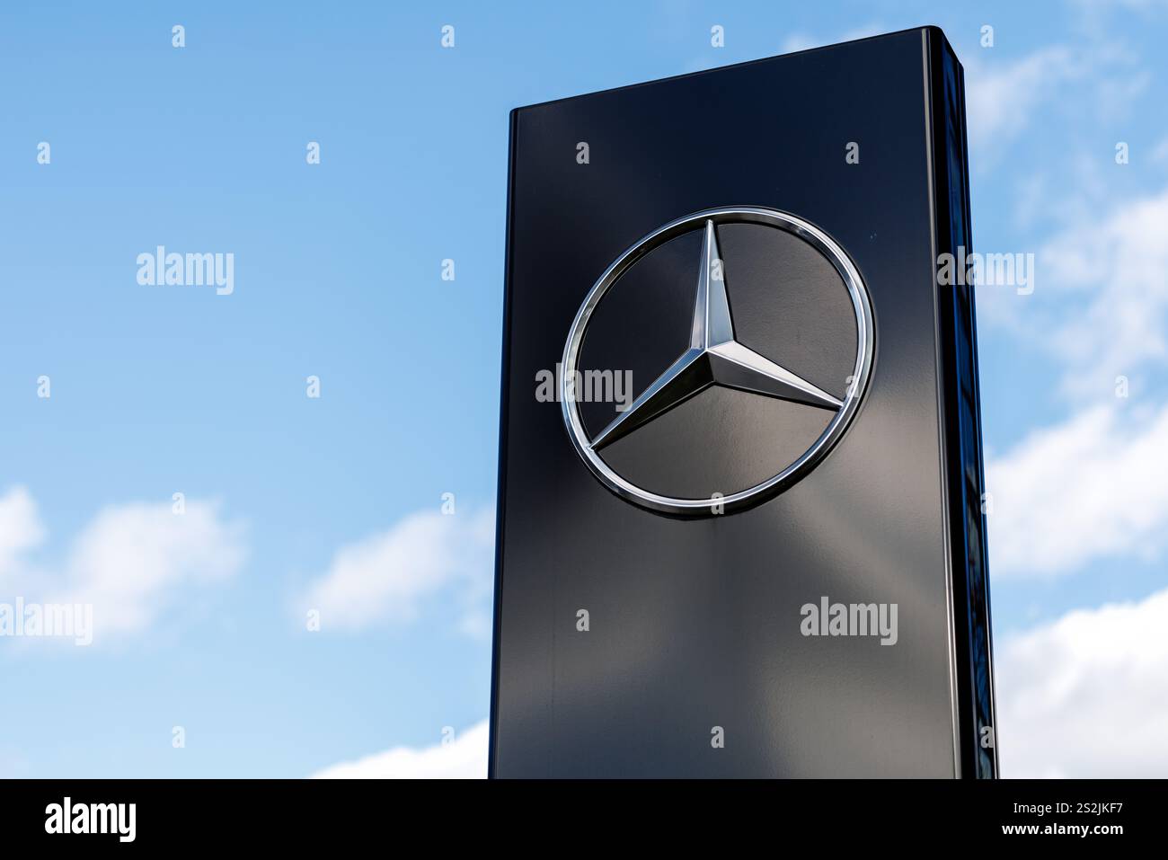 Munich, Germany. 07th Jan, 2025. The Mercedes star, the Mercedes-Benz ...