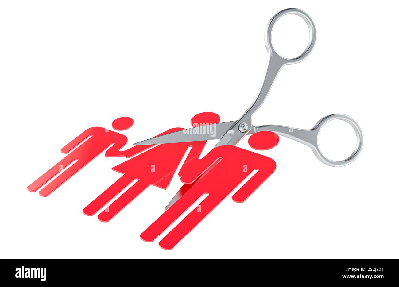 Scissors cutting of family. Divorce, separation and custody childs ...