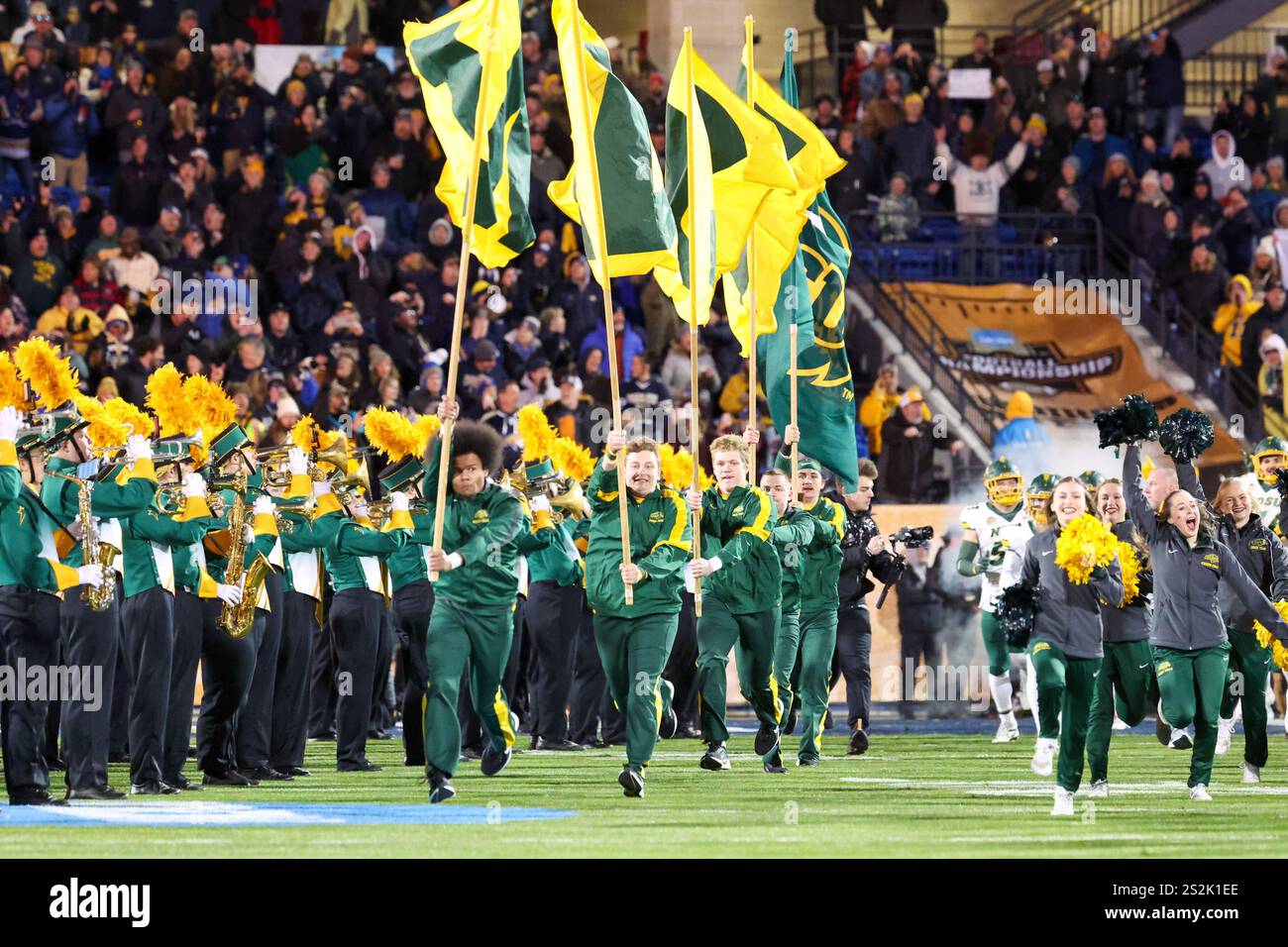 January 06, 2025: The North Dakota State Bison cheerleaders lead the ...