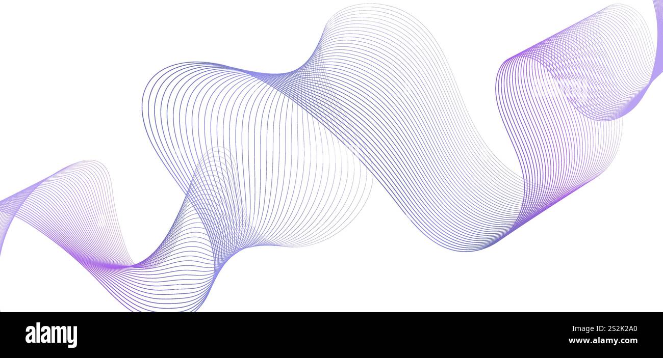 Abstract wave lines background, graphic thin curves design element ...