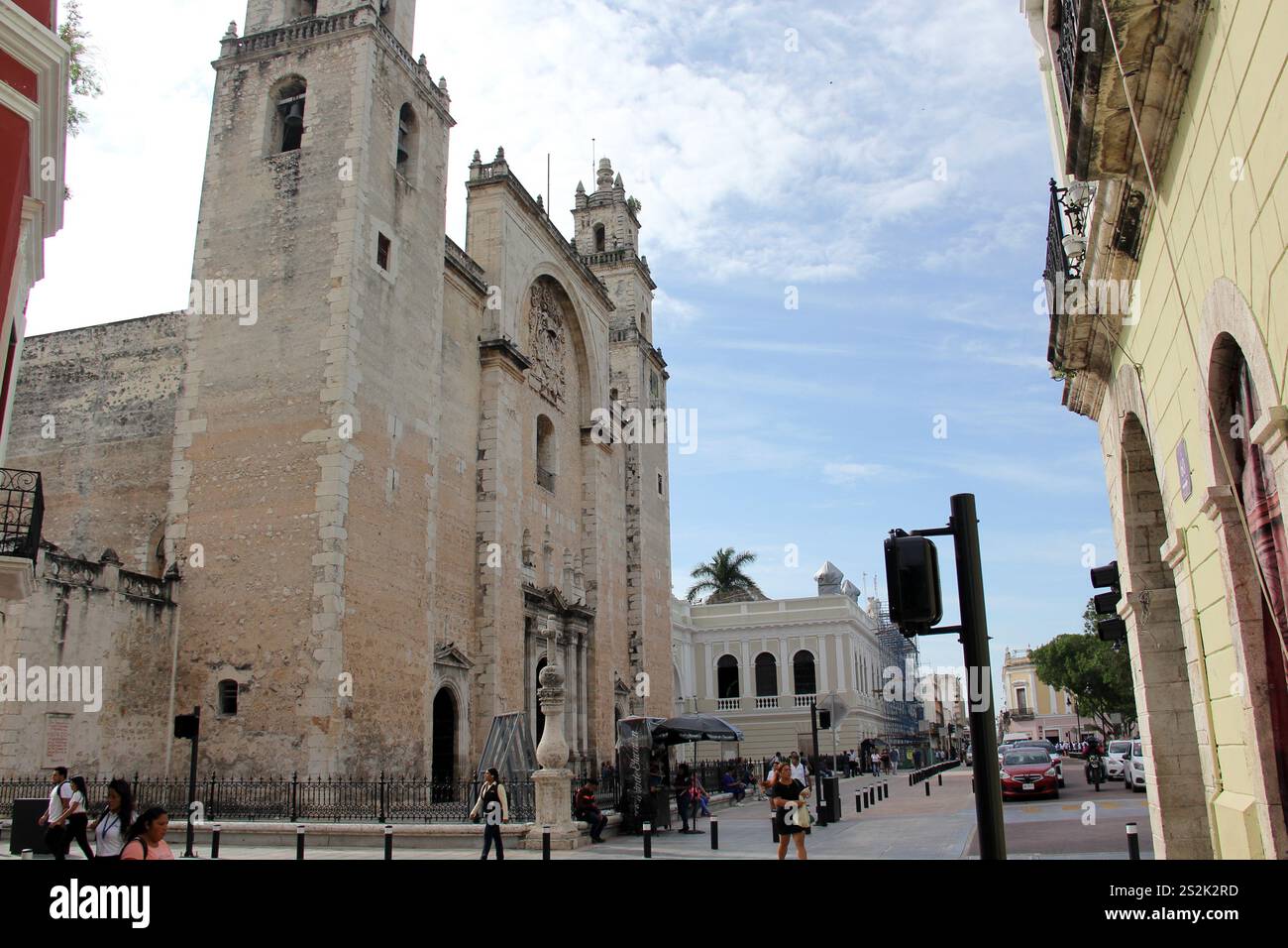 Merida, Yucatan, Mexico - Oct 28 2024: The Yucatan Cathedral, in the ...