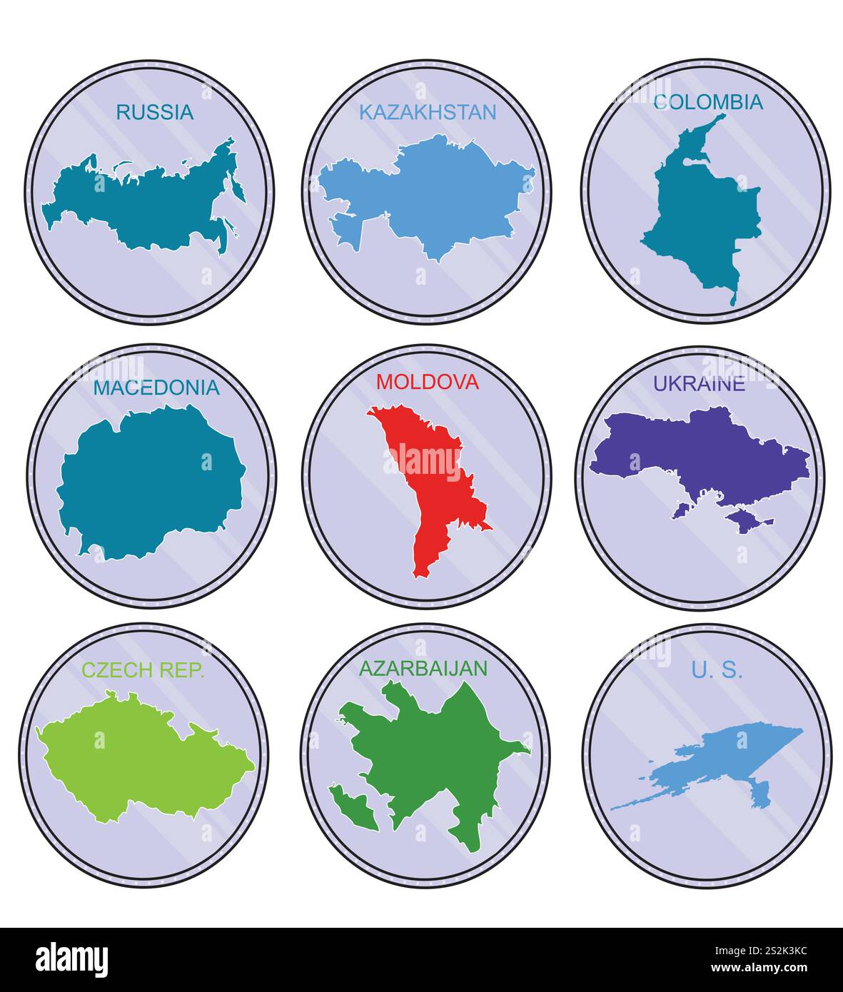 Moldova on world globe Cut Out Stock Images & Pictures - Alamy