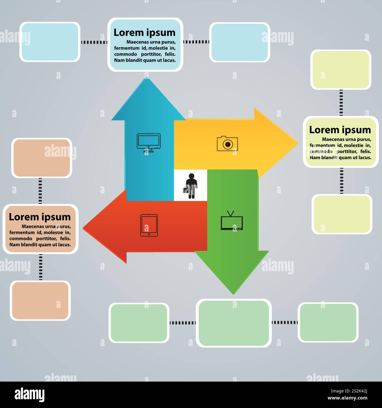 Arrow tabs for business ideas. Infographics, pattern, presentation ...