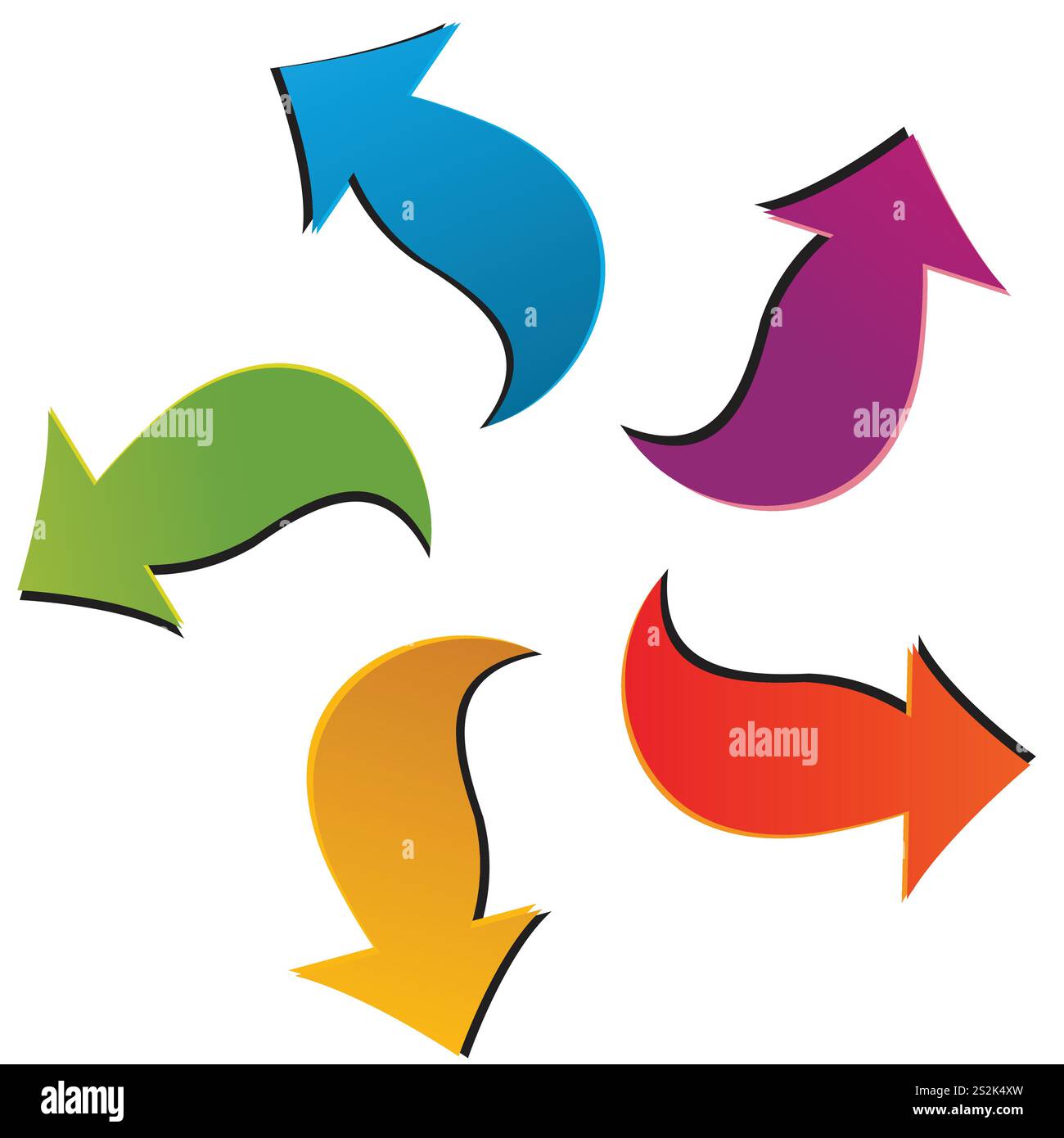 Set of five colorful arrows, for your ideas Stock Vector Image & Art ...