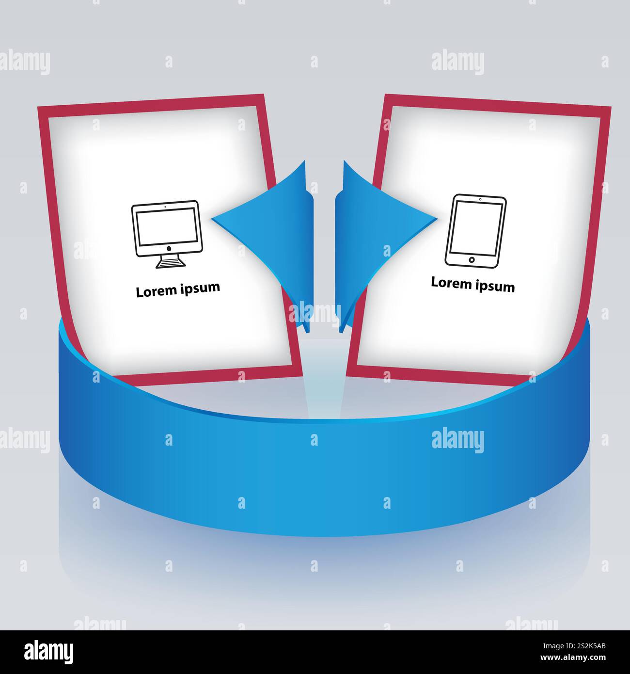 Circular arrow with presentation brochures. For your business ideas ...