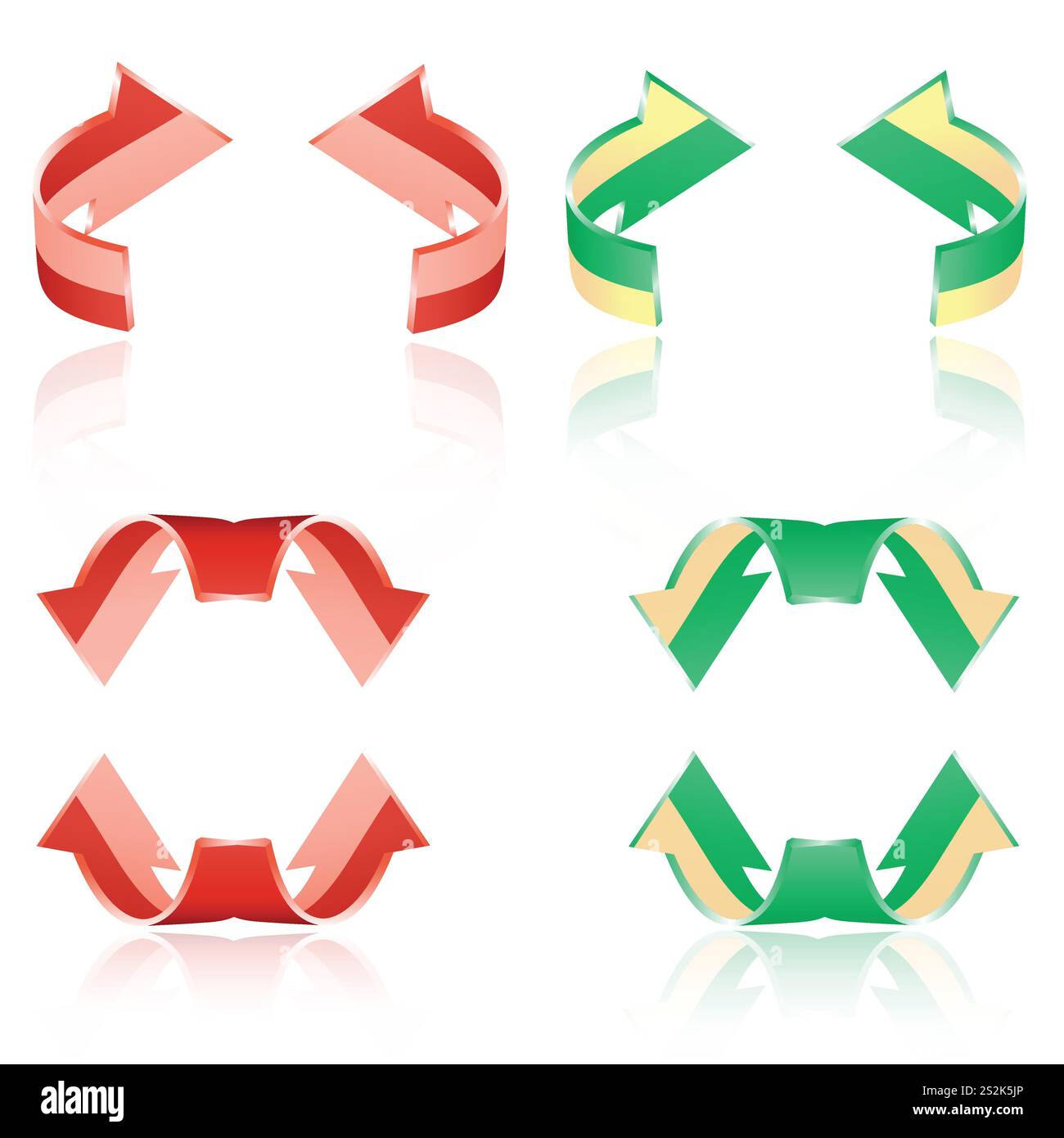 Set of circular color arrows on white background Stock Vector Image ...