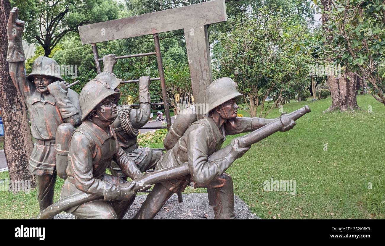 Canton, China - 21st October 2024: Huacheng Square, sculpture of brave ...