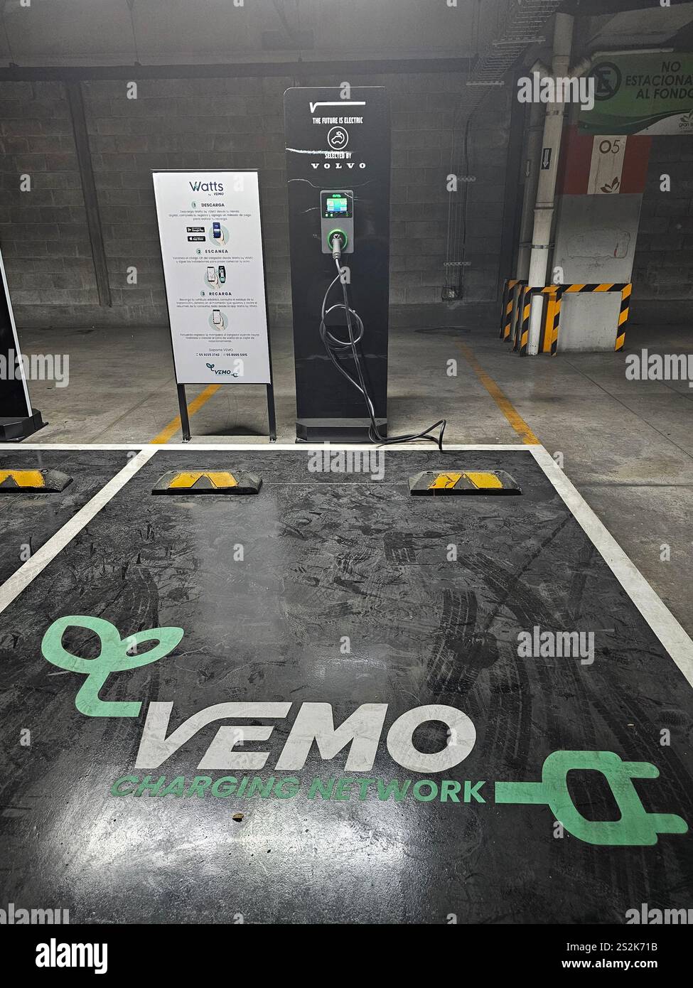 Mexico City, Mexico - May 28 2024: Public charging station for electric ...