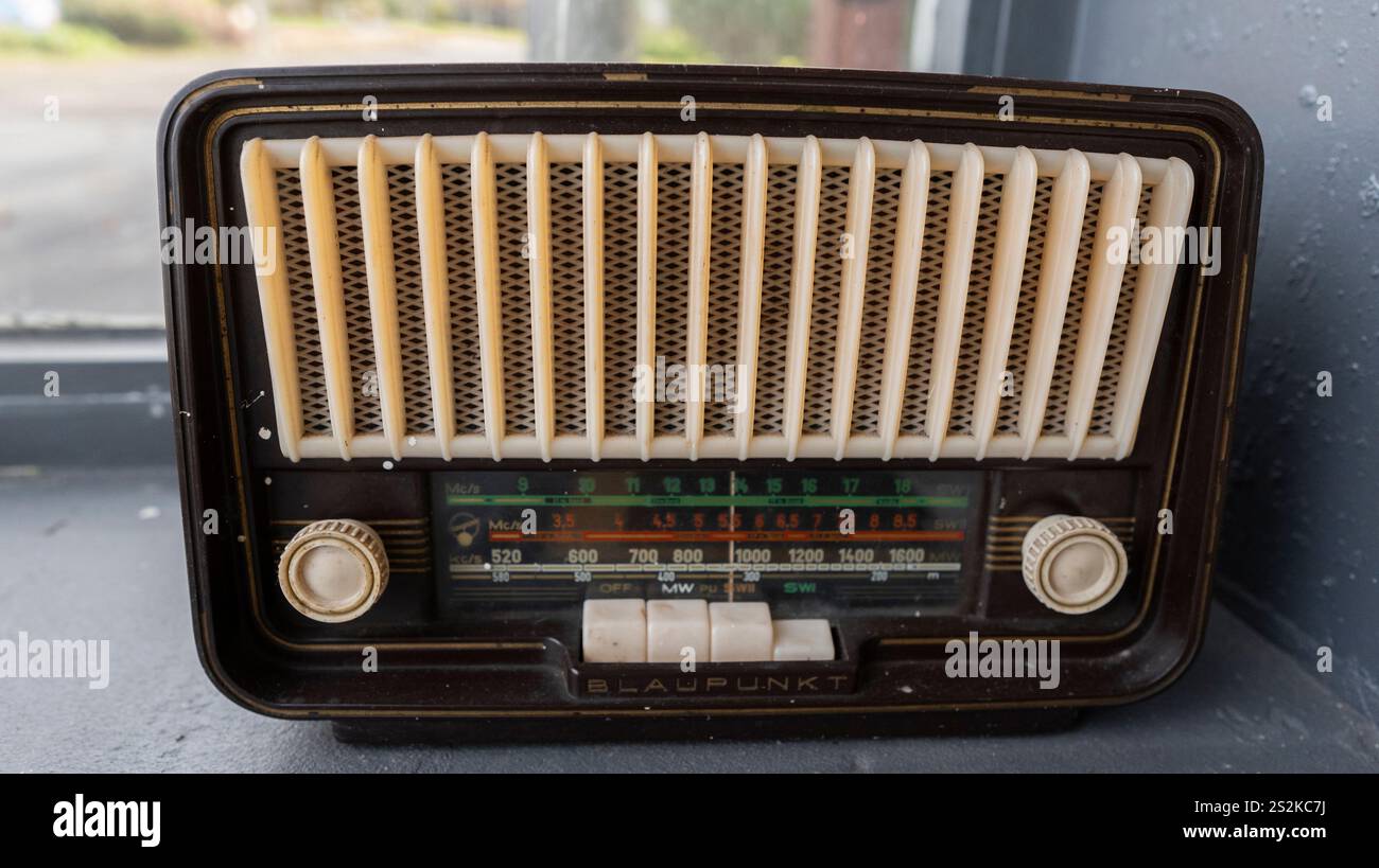Vintage Blaupunkt radio with a retro design featuring analog dials and ...