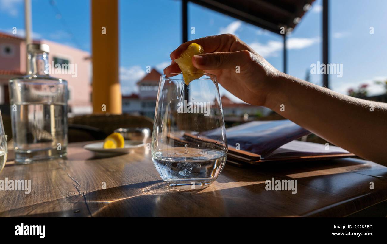 Squeezing lemon juice transparent glass hi-res stock photography and ...