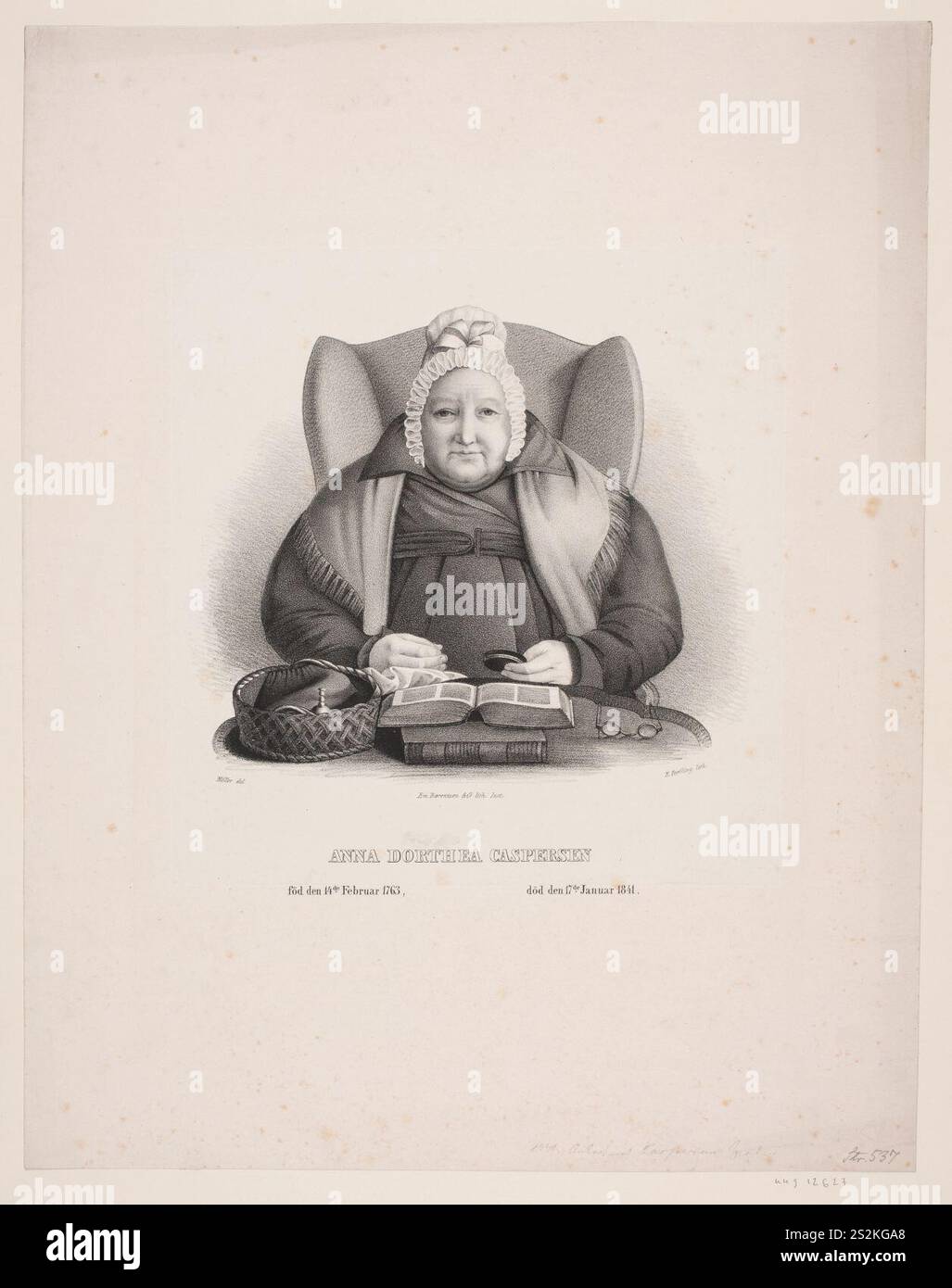Edvard Fortling, Anna Dorthea Caspersen, 1841 Stock Photo - Alamy