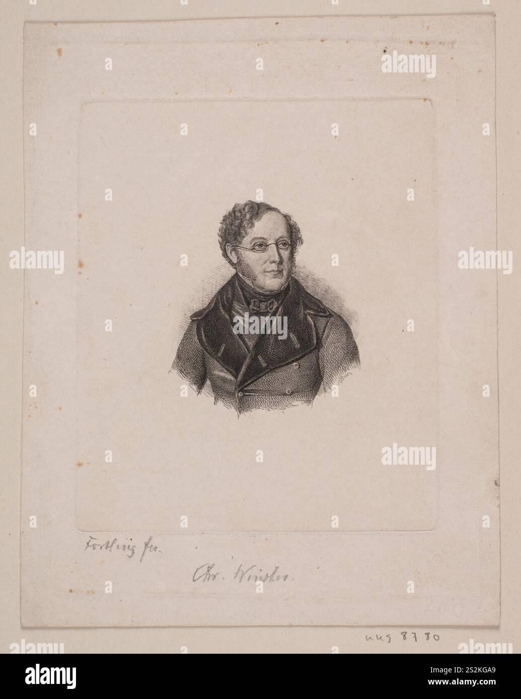 Edvard Fortling, Christian Winther, 1845 Stock Photo - Alamy