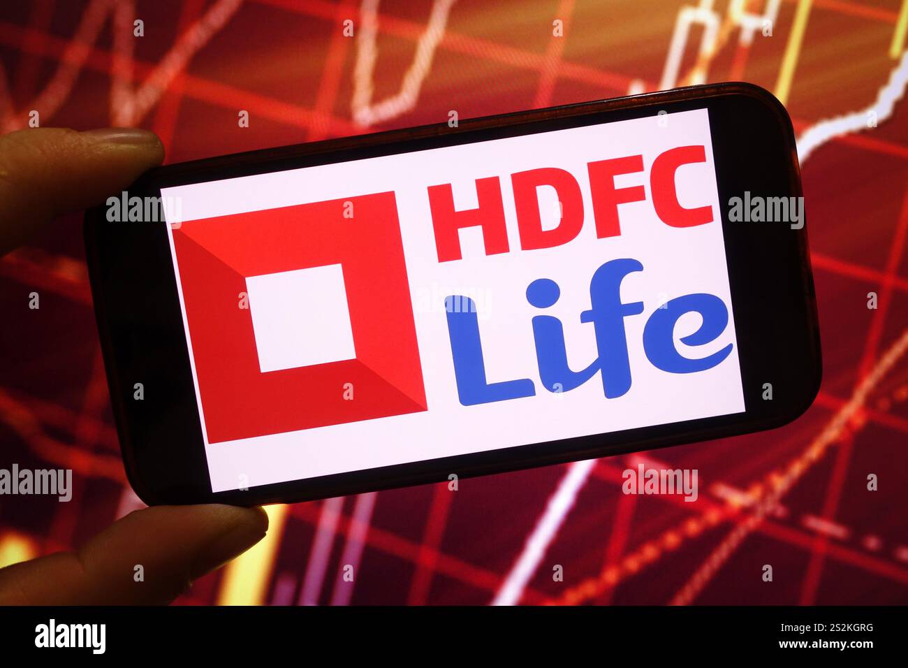 In this photo illustration, the HDFC Life company logo is seen ...