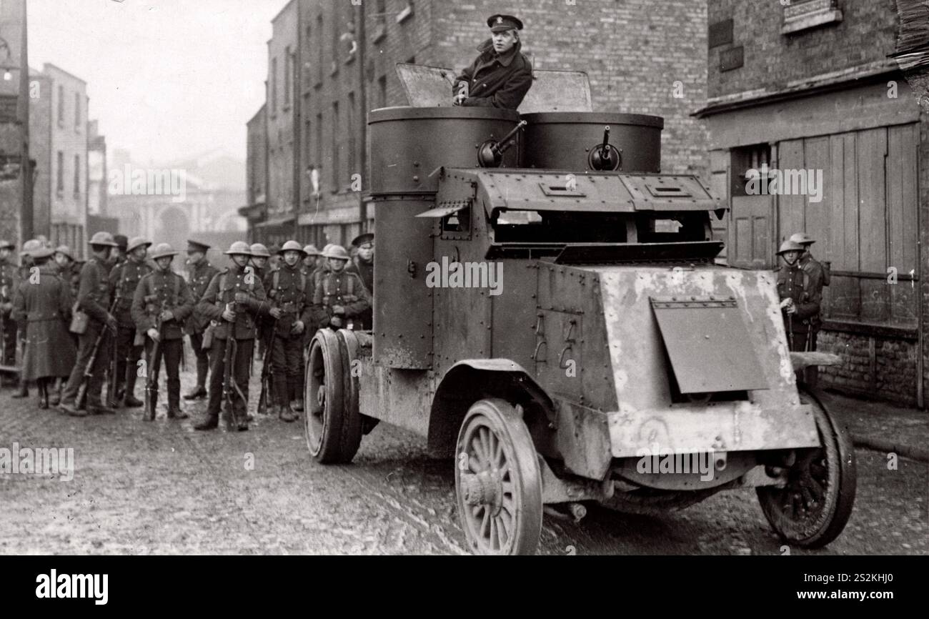 British armoured car and soldiers during the Irish War of Independence ...