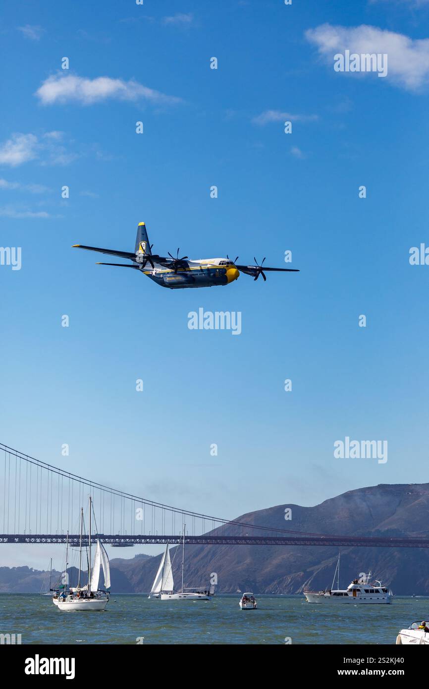 San Francisco, USA - October 14, 2024: Fleetweek airshow Blue Angels ...