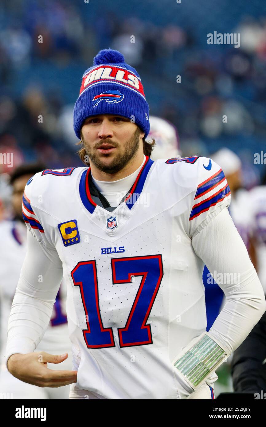 Buffalo Bills quarterback Josh Allen (17) reacts after being defeated ...