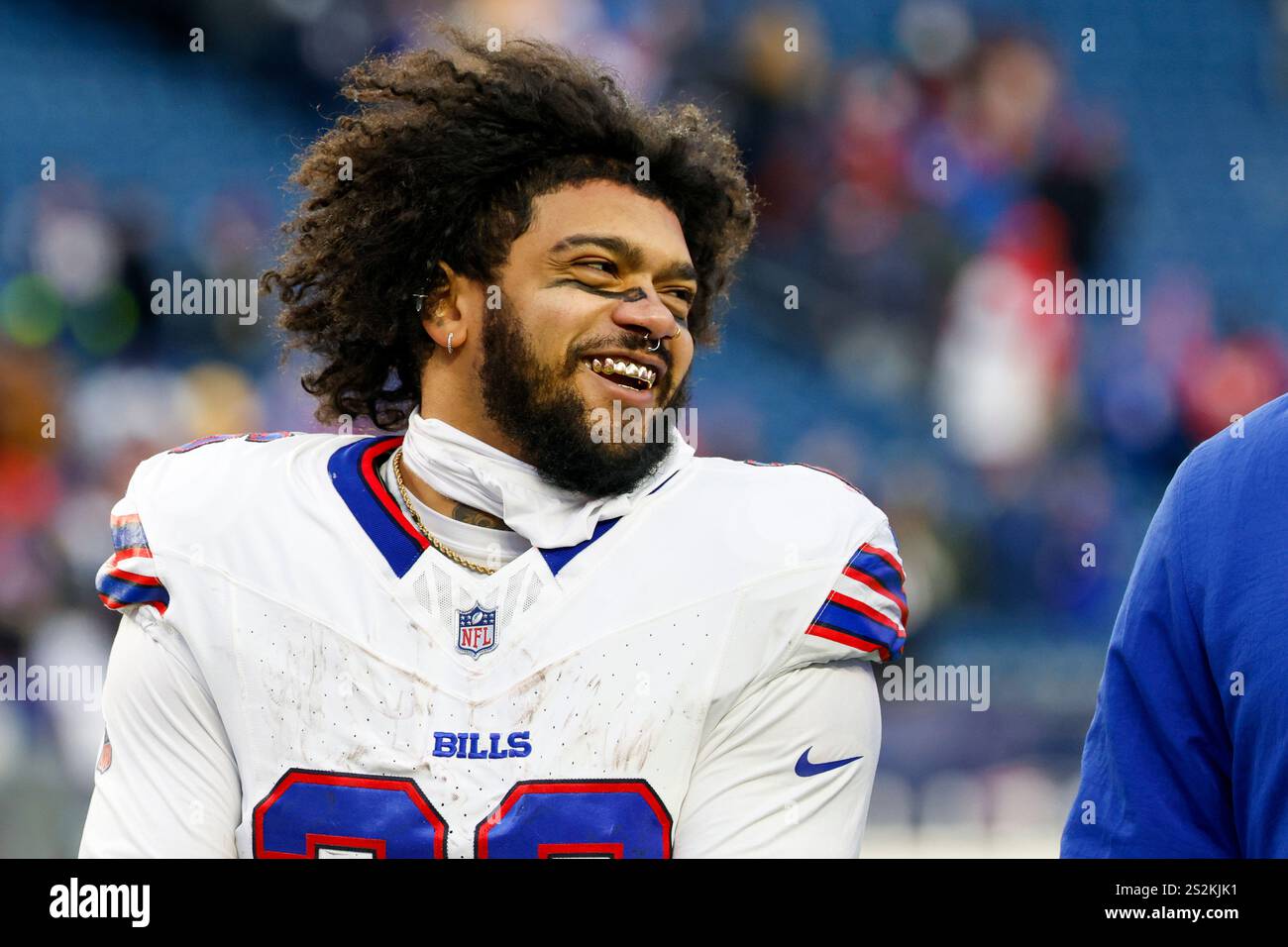 Buffalo Bills running back Ty Johnson (26) reacts after being defeated ...