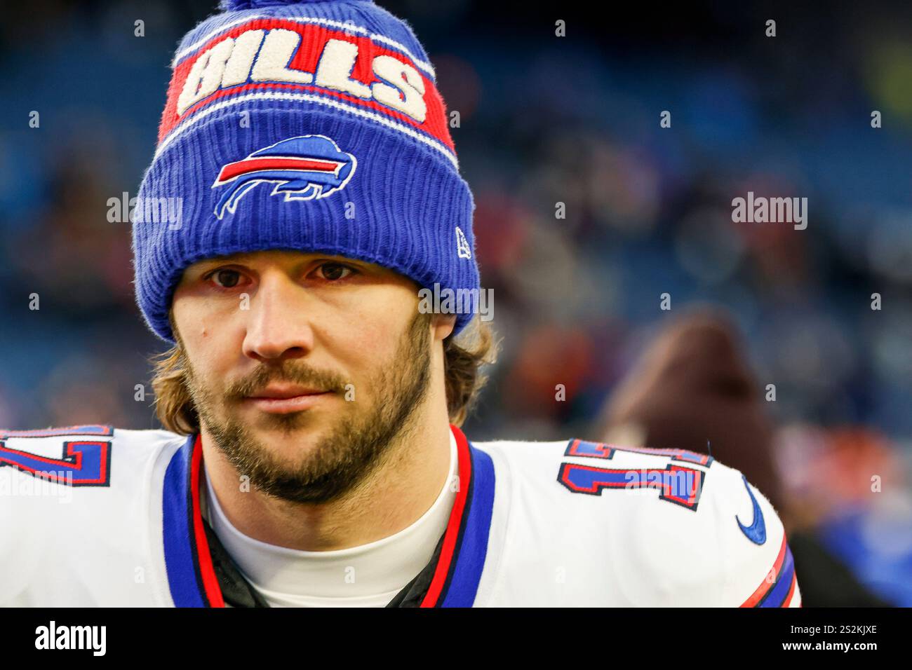 Buffalo Bills quarterback Josh Allen (17) reacts after being defeated ...
