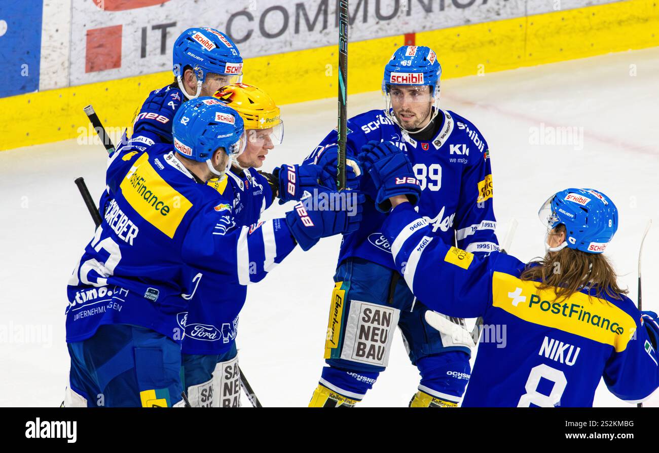 Kloten, Switzerland, 7th Jan 2025: In the 19th minute of the game, top ...