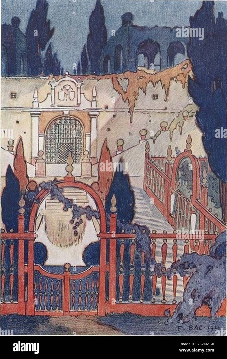 Ferdinand Bac - Les Jardins enchantés - Le Jardin rouge Stock Photo - Alamy