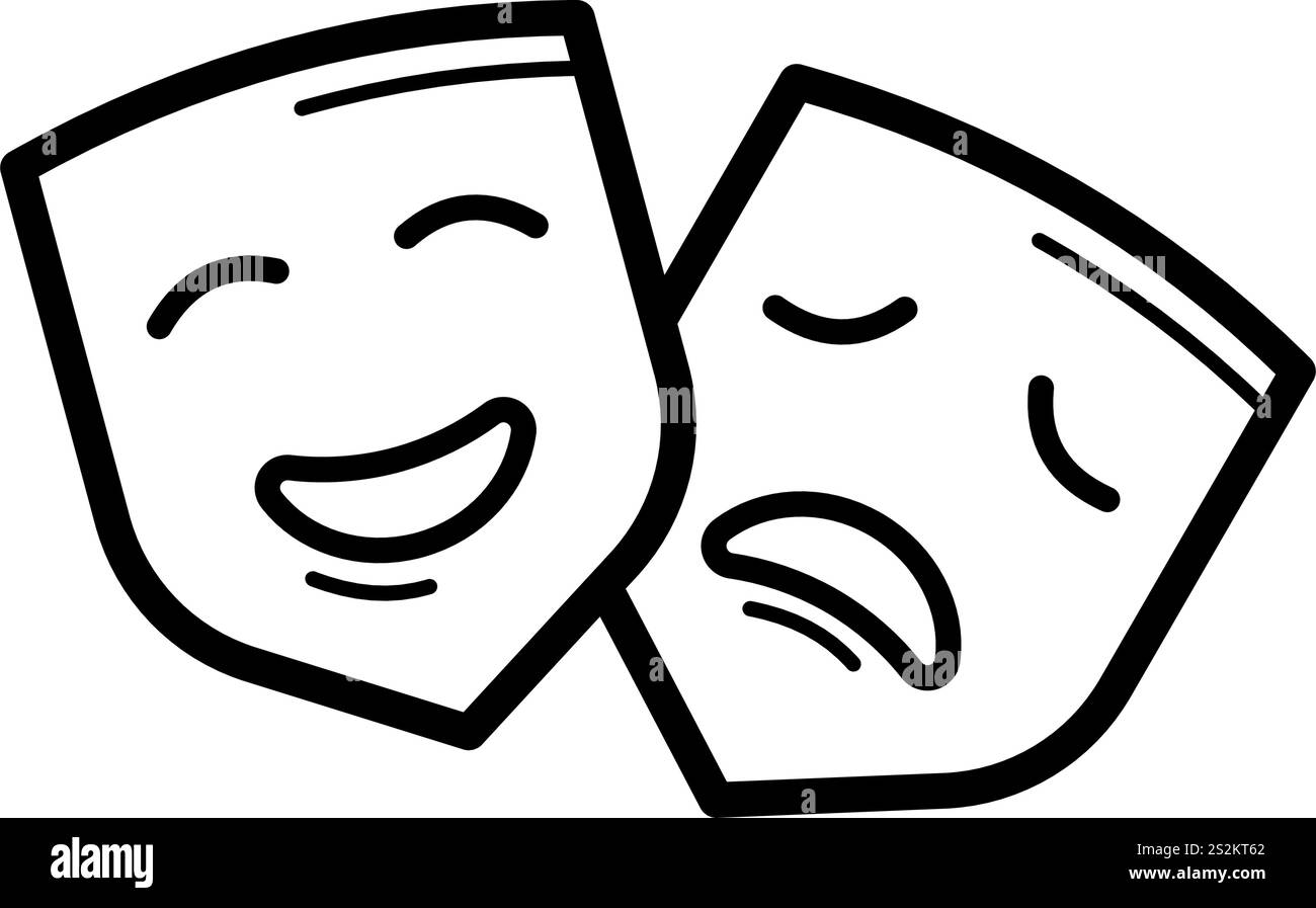 theater, theatrical masks - vector icon Stock Vector Image & Art - Alamy