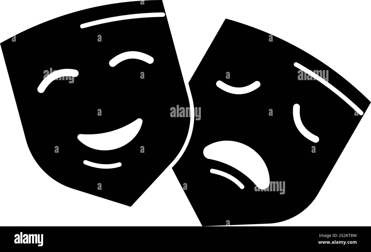 theater, theatrical masks - vector icon Stock Vector Image & Art - Alamy