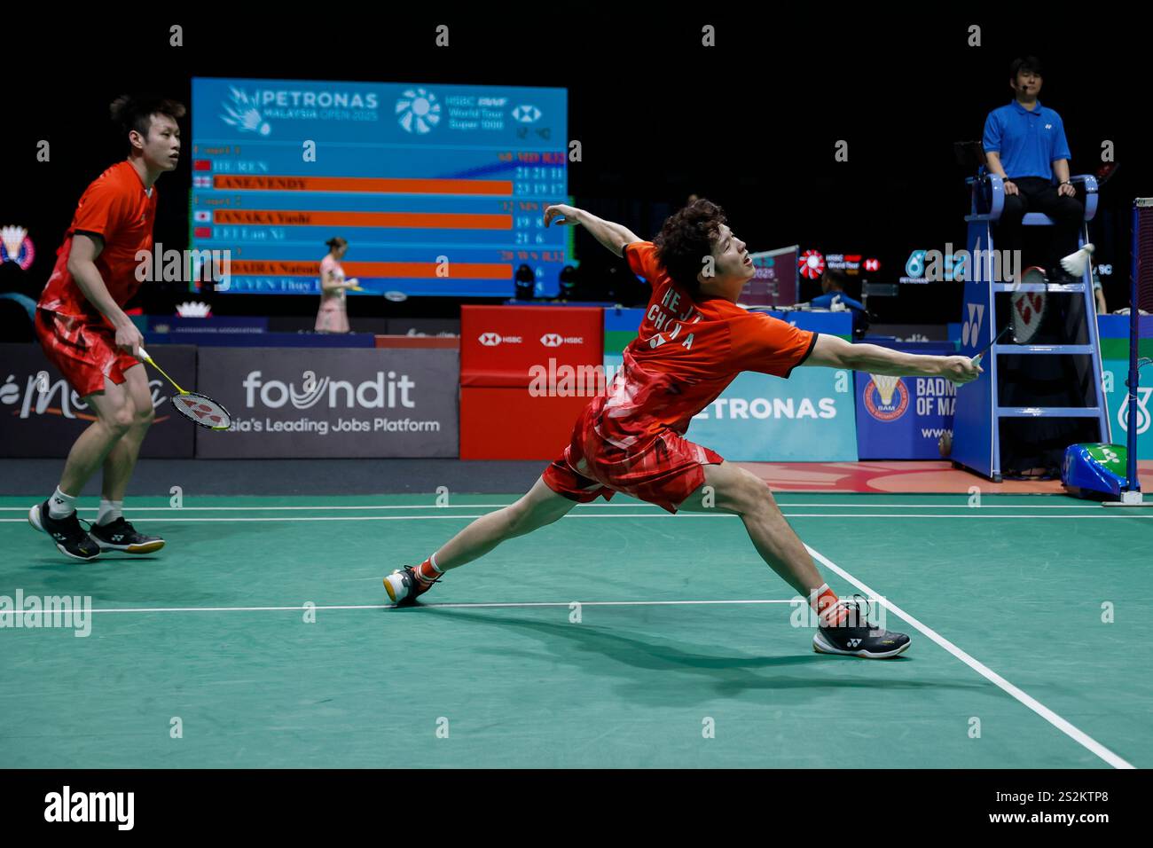 Kuala Lumpur, Malaysia. 07th Jan, 2025. He Ji Ting (R) and Ren Xiang Yu ...