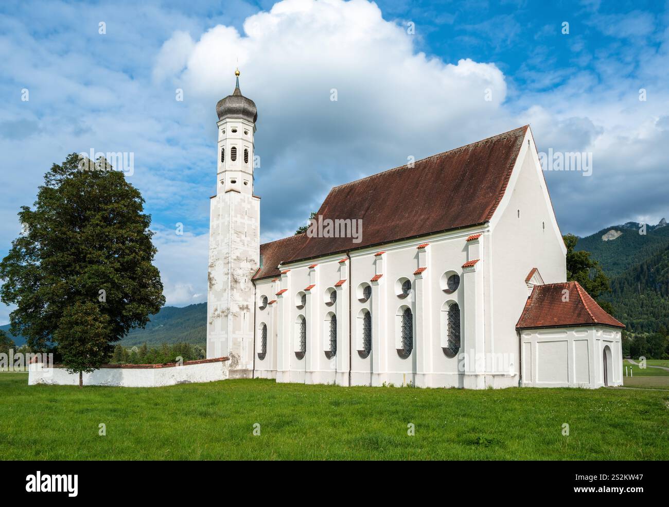 The Pilgrimage Church of St. Coloman, located in Schwangau, Bavaria, is ...