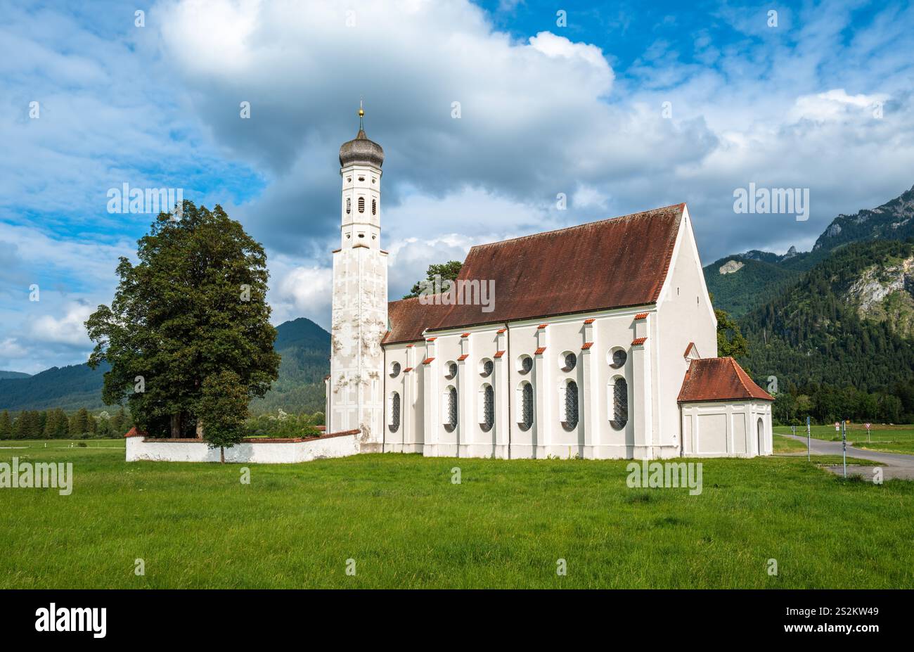 The Pilgrimage Church of St. Coloman, located in Schwangau, Bavaria, is ...