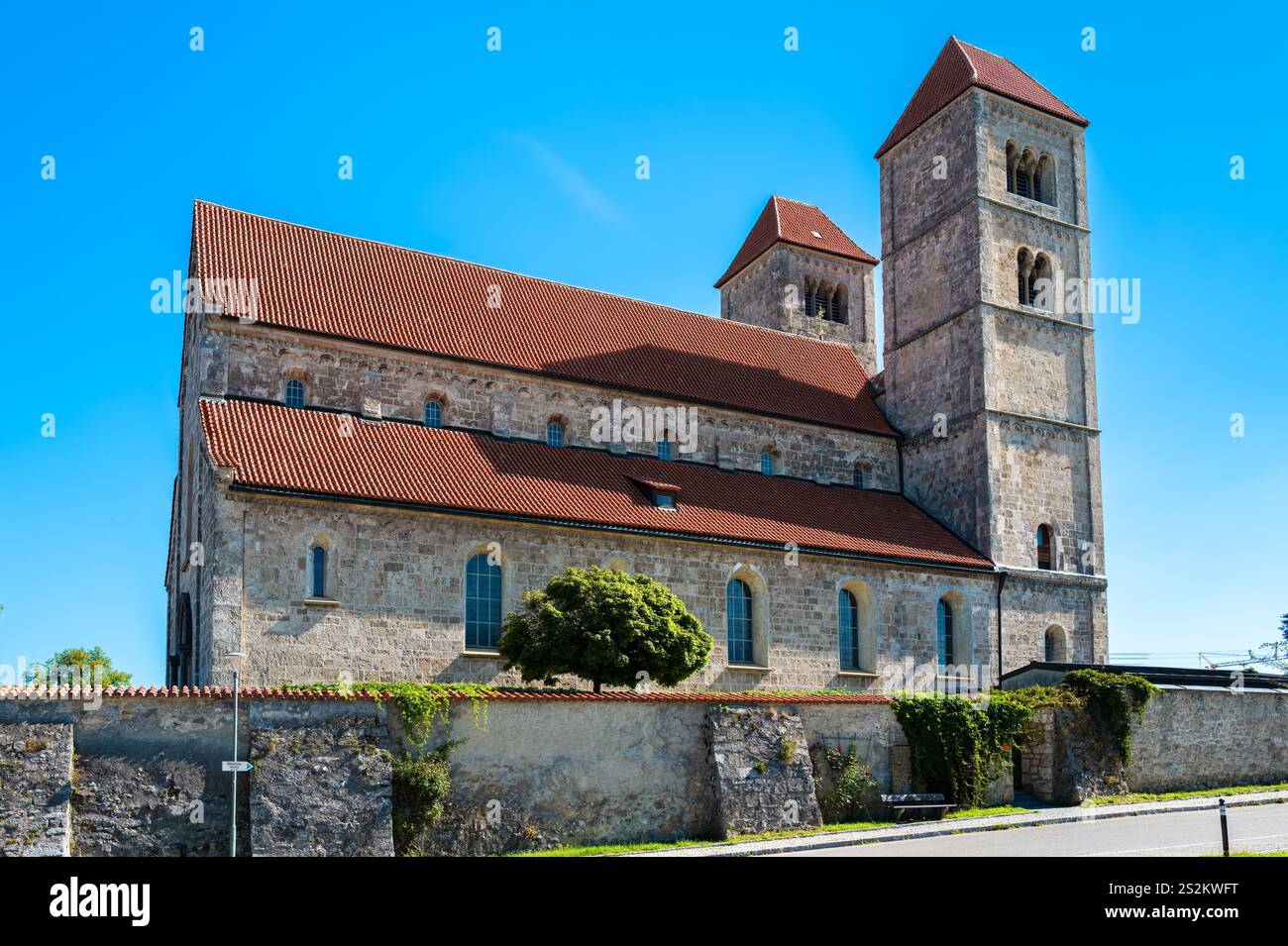 Romanesque church in Altenstadt, Bavaria, dedicated to St. Michael is ...