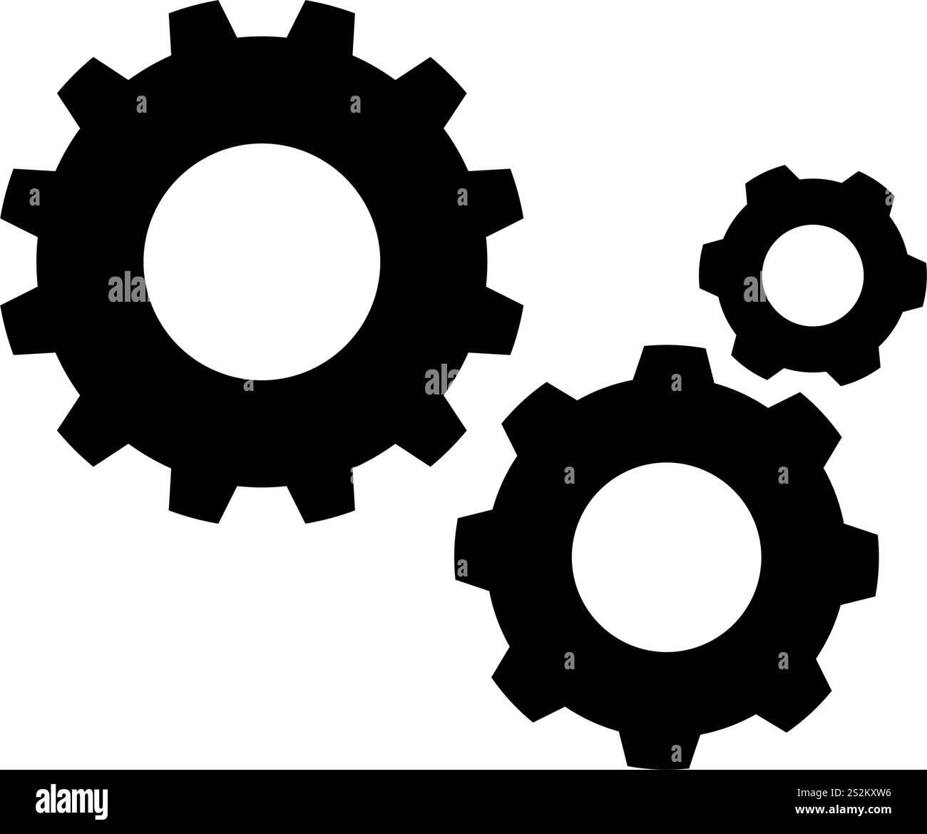 Settings gears cogs flat icon Stock Vector Image & Art - Alamy