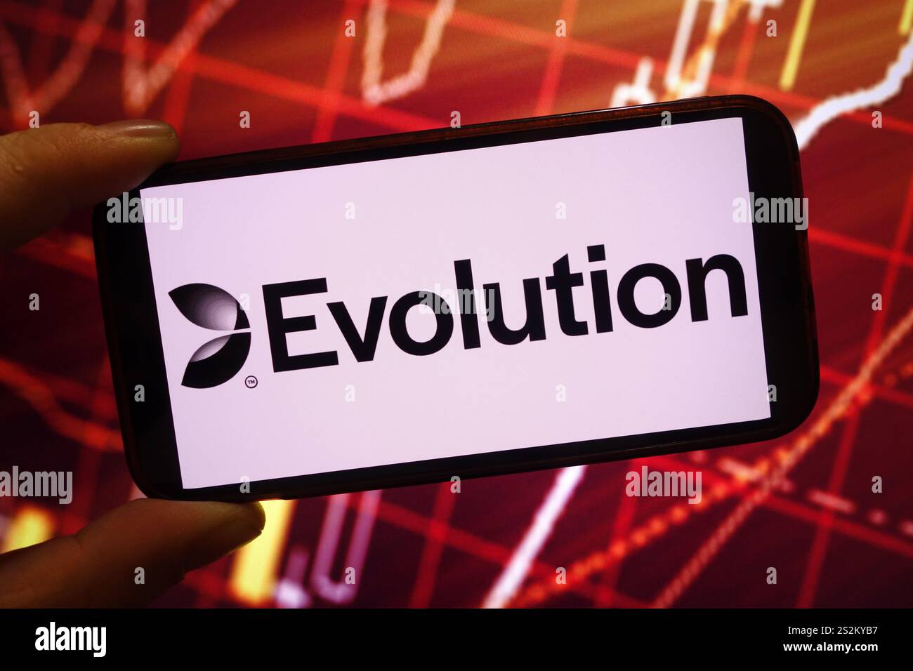 Poland. 6th Jan, 2025. In this photo illustration, the Evolution Gaming ...