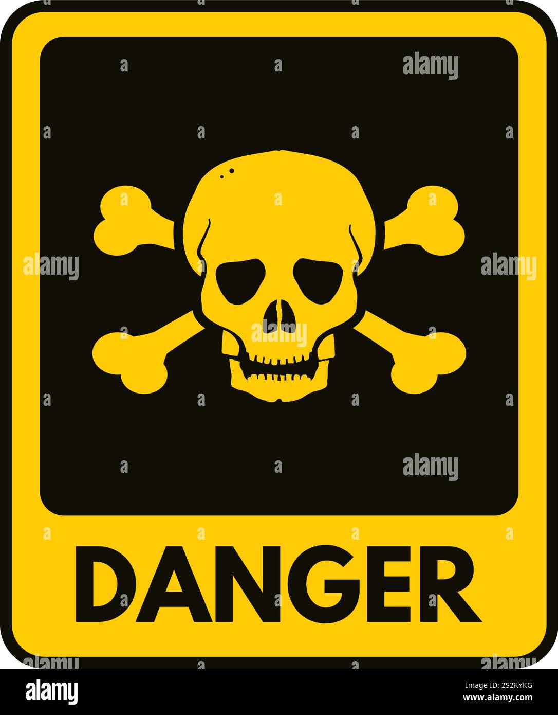 Skull danger sign-warning sign vector image Stock Vector Image & Art ...