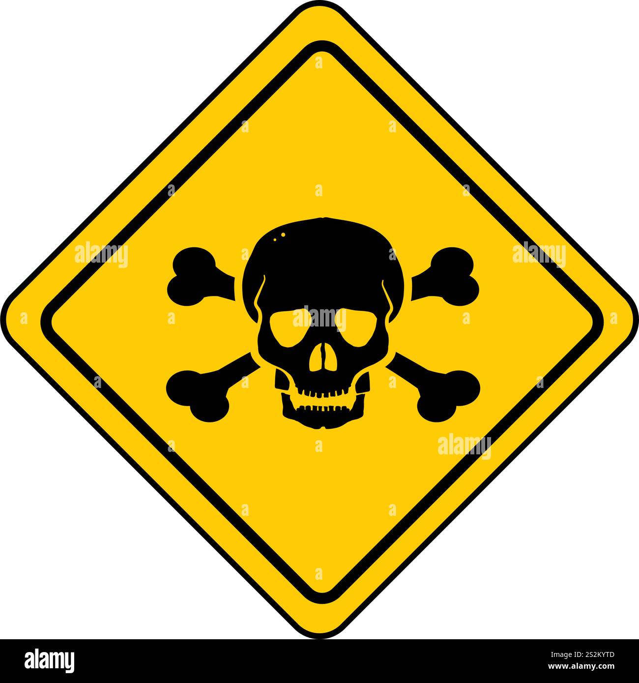 Skull danger sign-warning sign vector image Stock Vector Image & Art ...