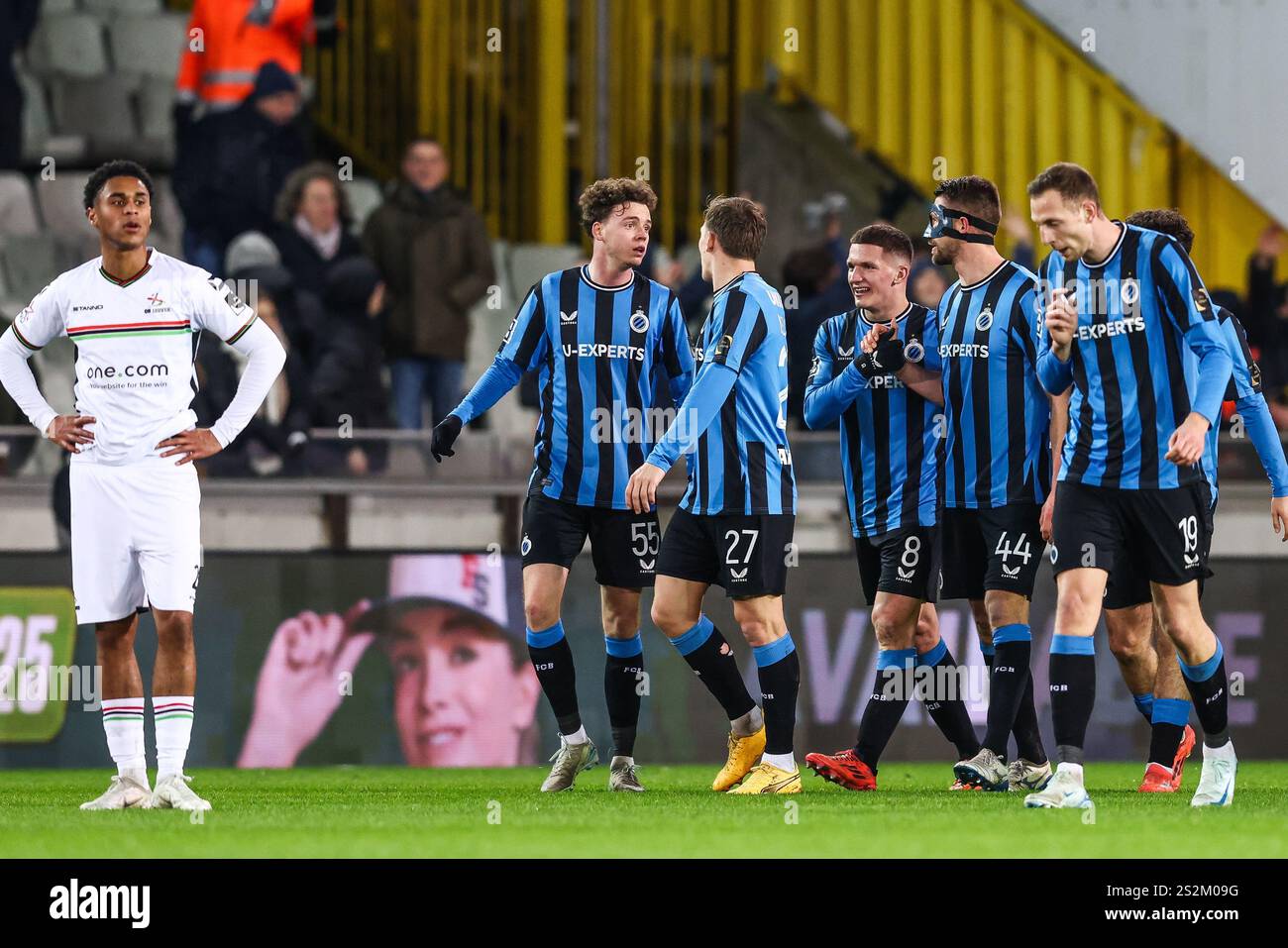 Brugge, Belgium. 04th Feb, 2024. Club's Christos Tzolis celebrates ...